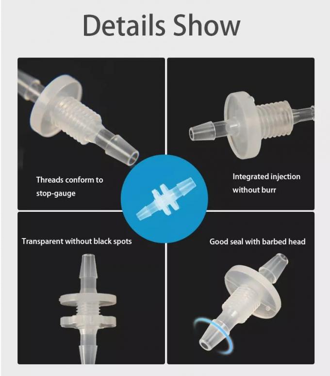 Equal Plastic Panel Mount Fittings Straight Reducing Barbed Union Bulkhead