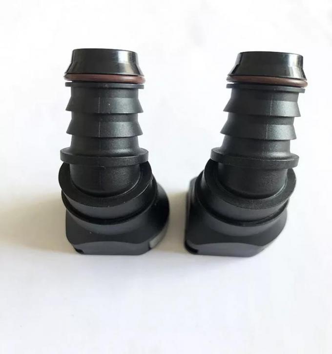 EPDM Fuel Liquid Plastic Quick Connectors 15.82mm 45 Degree