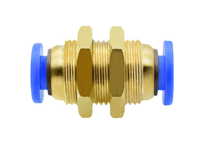 PM Straight Pneumatic One Touch Bulkhead Union Air Fitting Push Quick ...